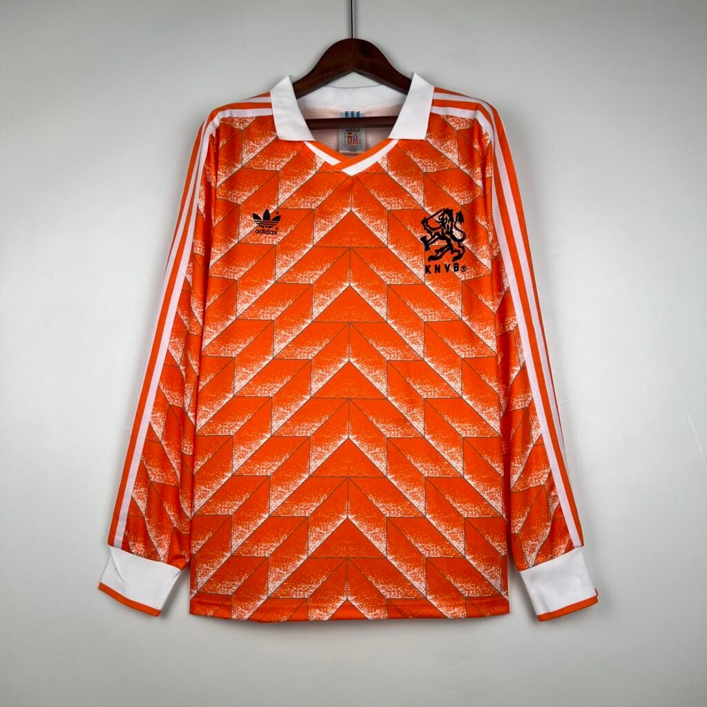 1988 Netherlands Long Sleeve Retro Home Jersey – Grade A Soccer Shop