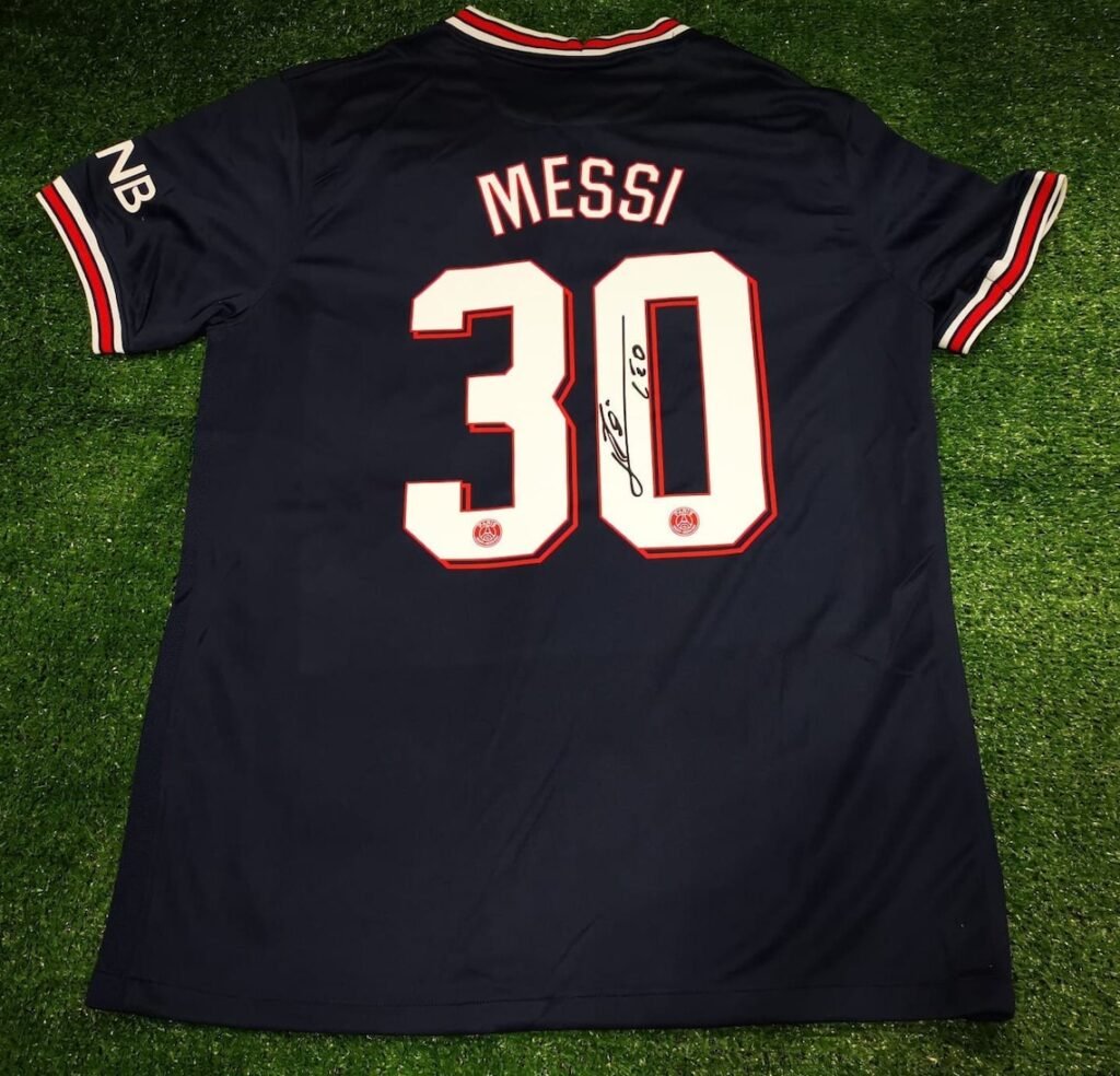 Lionel Messi SIGNED PSG Home Signature Shirt/Jersey + COA Retro – Grade ...